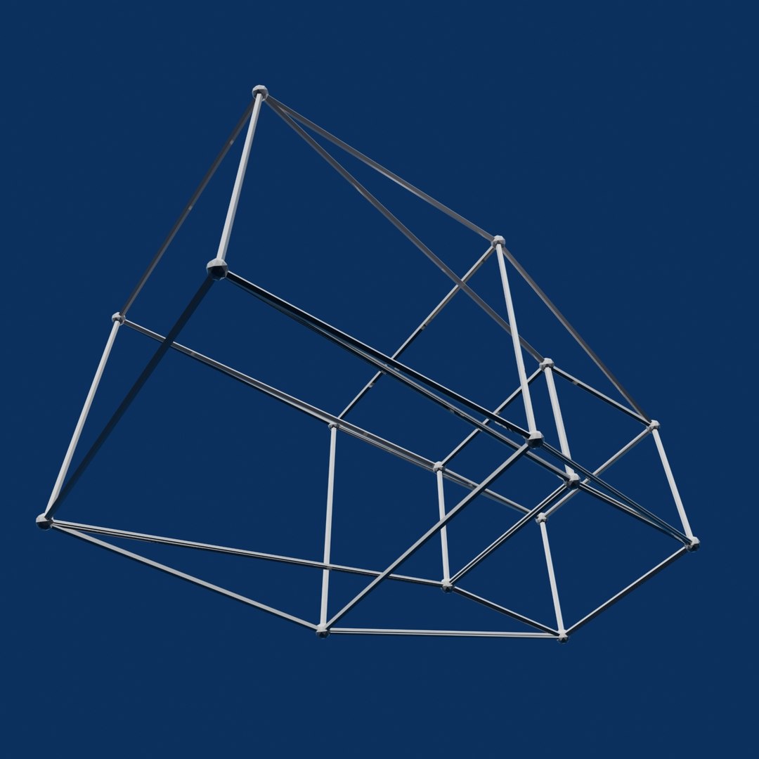 Hypercube Tesseract 3d Model