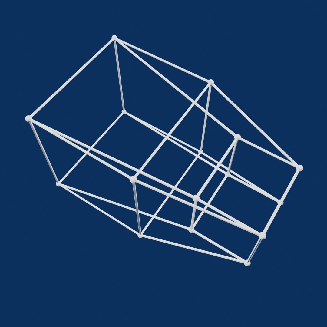 Hypercube Tesseract 3d Model