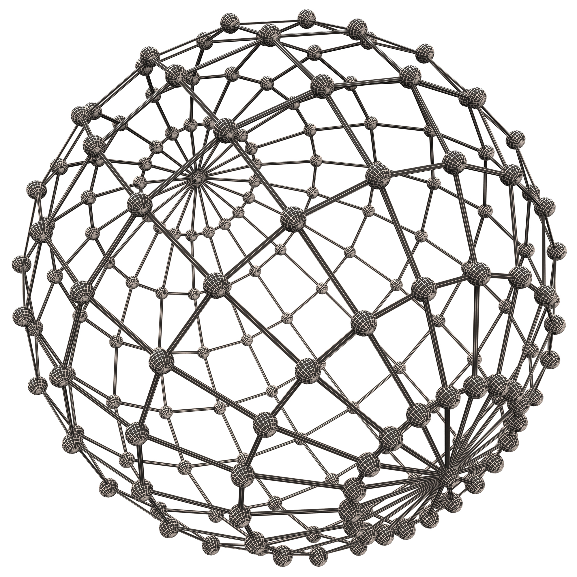 3D Wireframe Sphere 003 model - TurboSquid 1914286