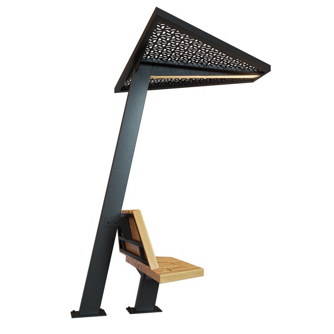 Bench Canopy Model - TurboSquid 1612725