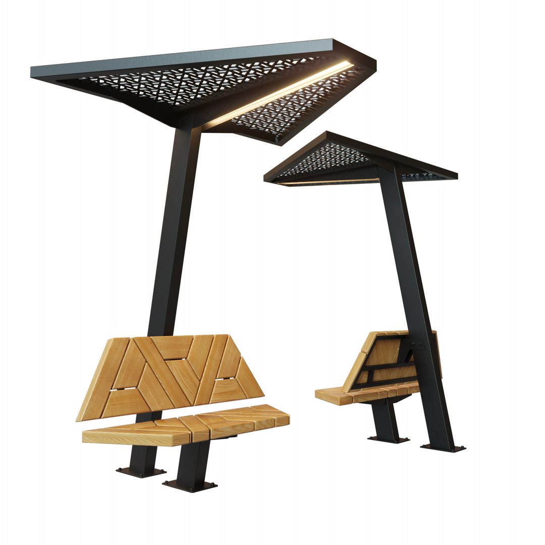 Bench Canopy Model - TurboSquid 1612725
