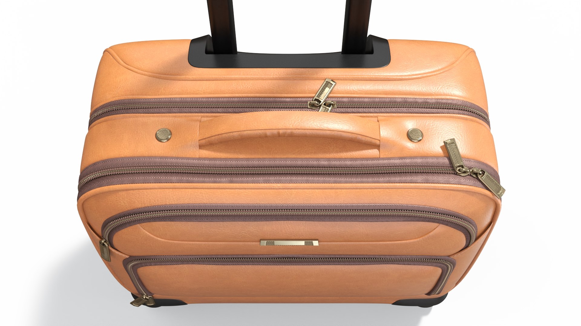 Leather Suitcase With Telescopic Handle 3D Model - TurboSquid 2232754