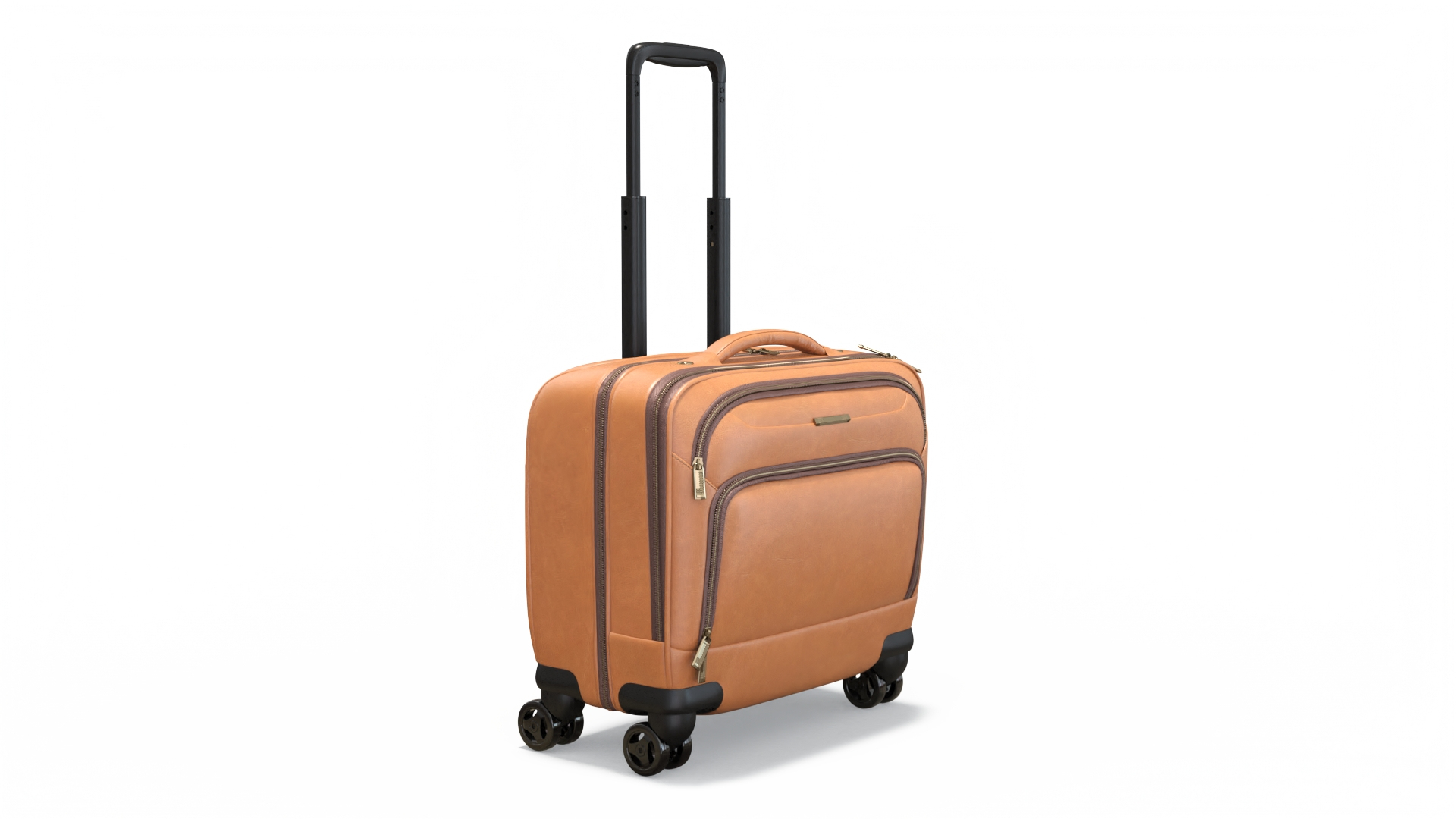 Leather Suitcase With Telescopic Handle 3D Model - TurboSquid 2232754
