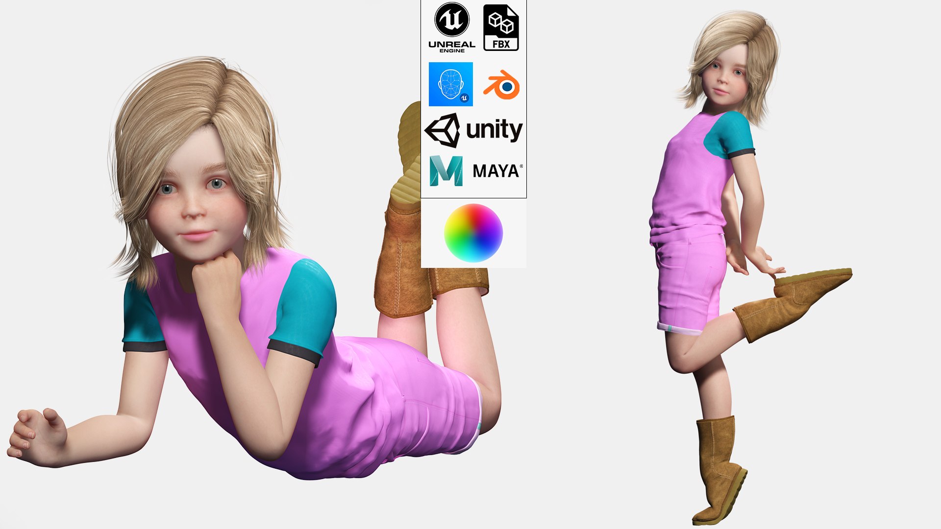 Modelo 3d Realistic Girl Turbosquid 1993837 