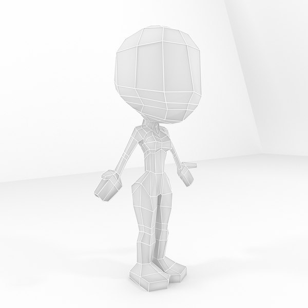 3d base mesh human female model