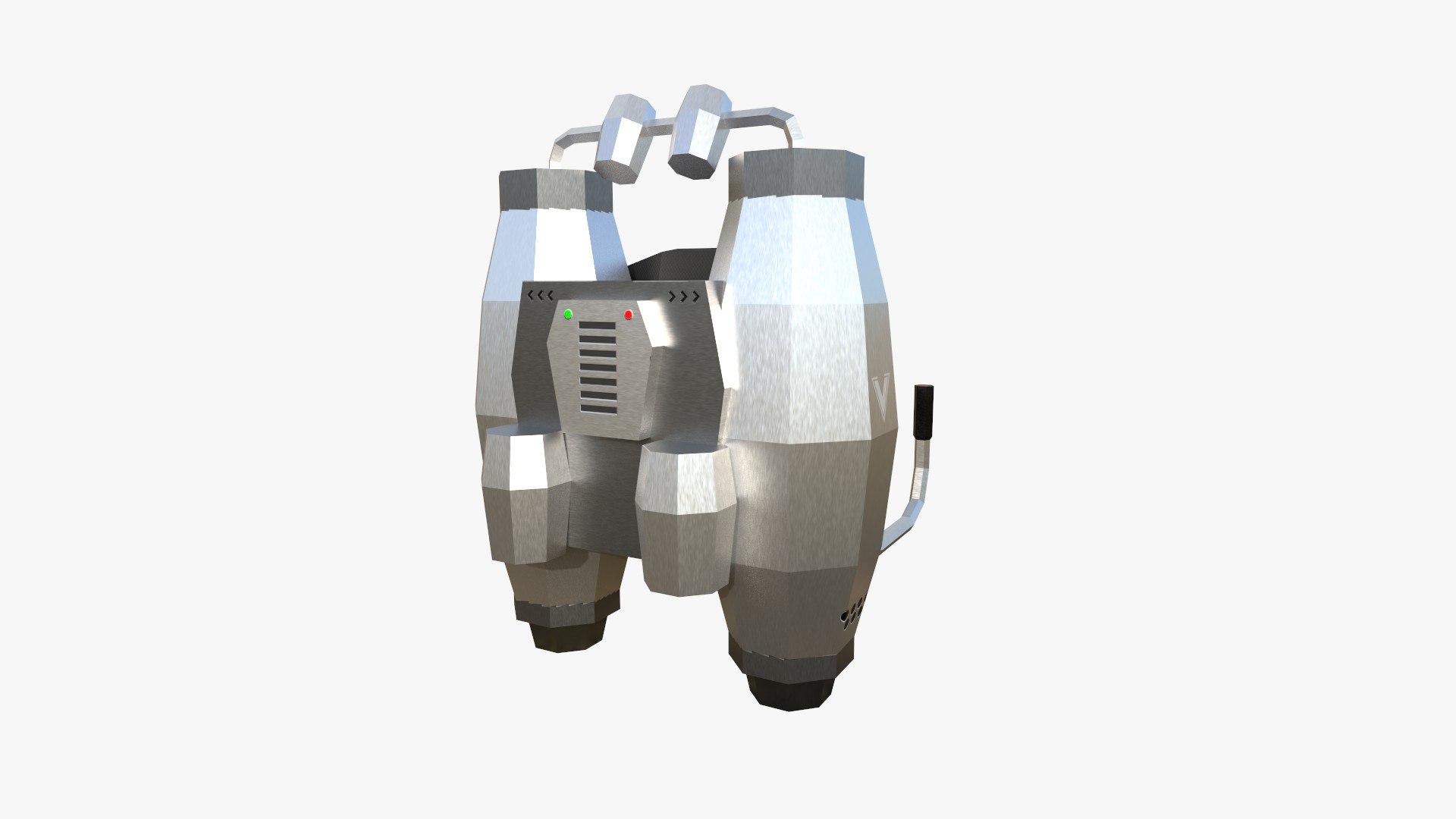3D Jetpack Low Poly A05 Metal - SciFi Character Design Model ...