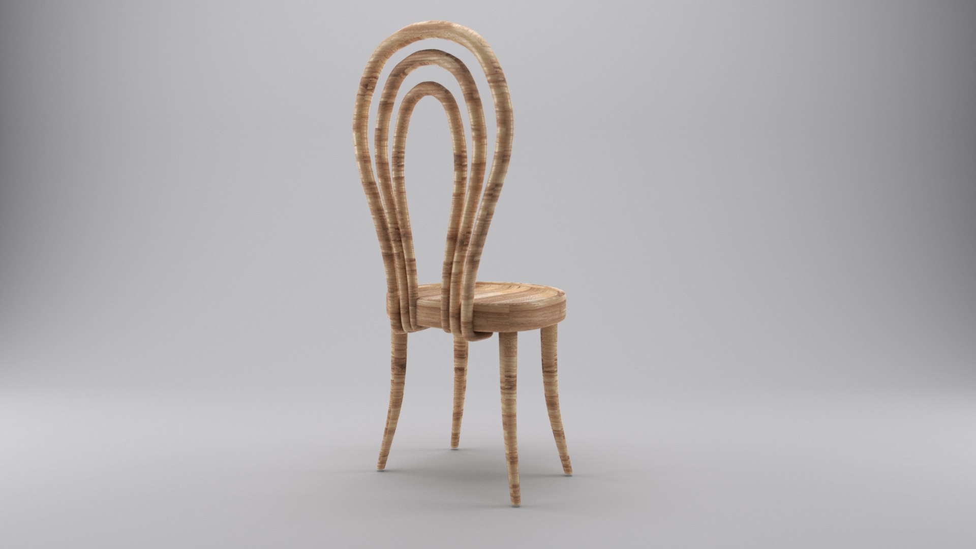 3D Simple Wooden Chair - TurboSquid 2086609