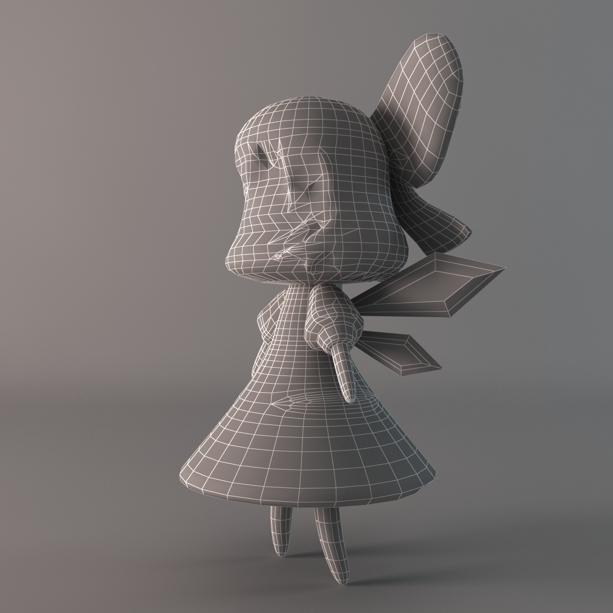 free cirno ice fairy 3d model