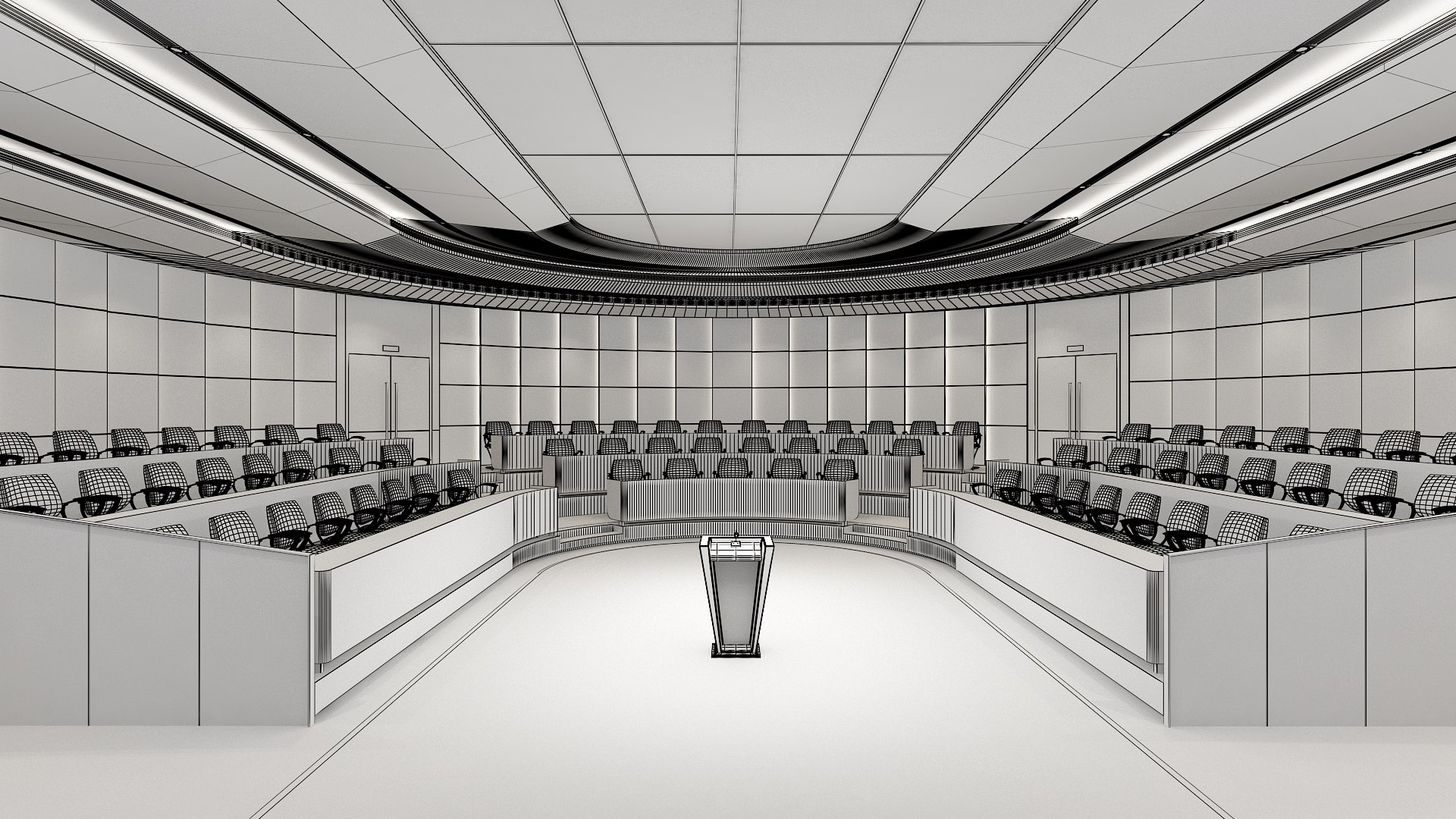 Conference Hall 02 3D Model - TurboSquid 1870092