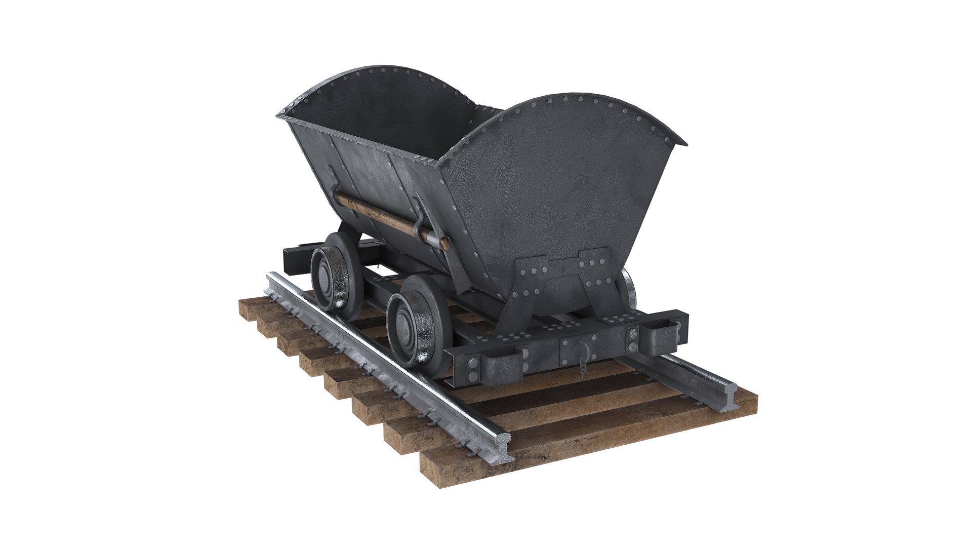 Rail Handcar And Mine Cart 3D Model - TurboSquid 2245274
