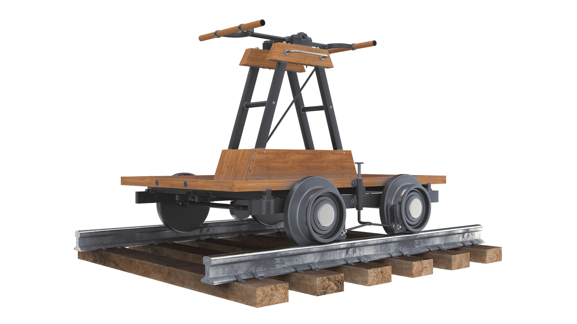 Rail Handcar And Mine Cart 3D Model - TurboSquid 2245274