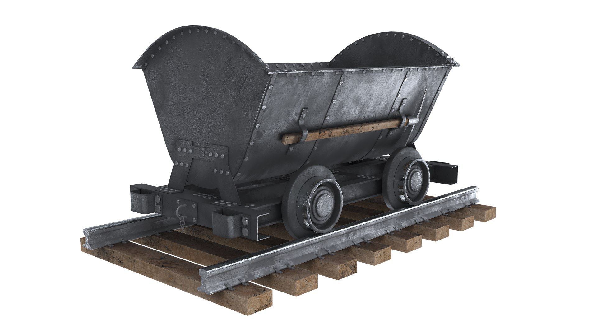 Rail Handcar And Mine Cart 3D Model - TurboSquid 2245274