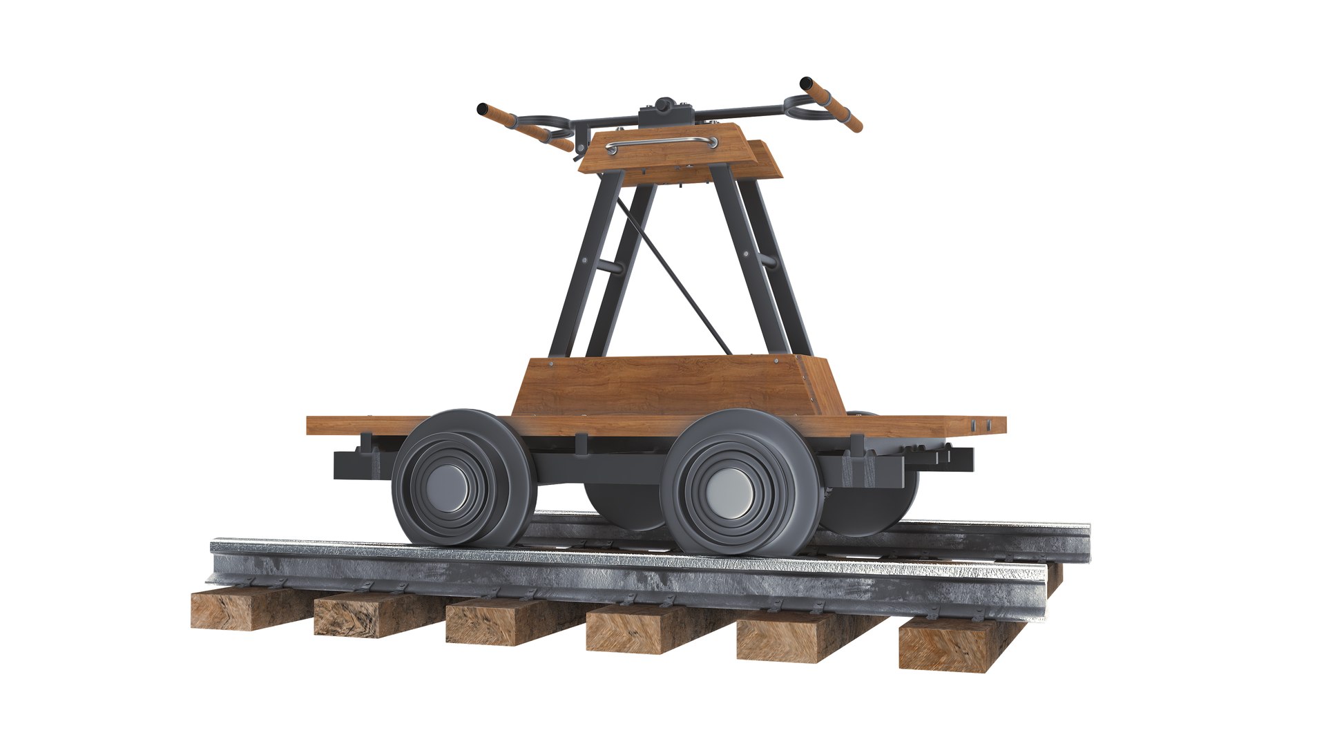 Rail Handcar And Mine Cart 3D Model - TurboSquid 2245274