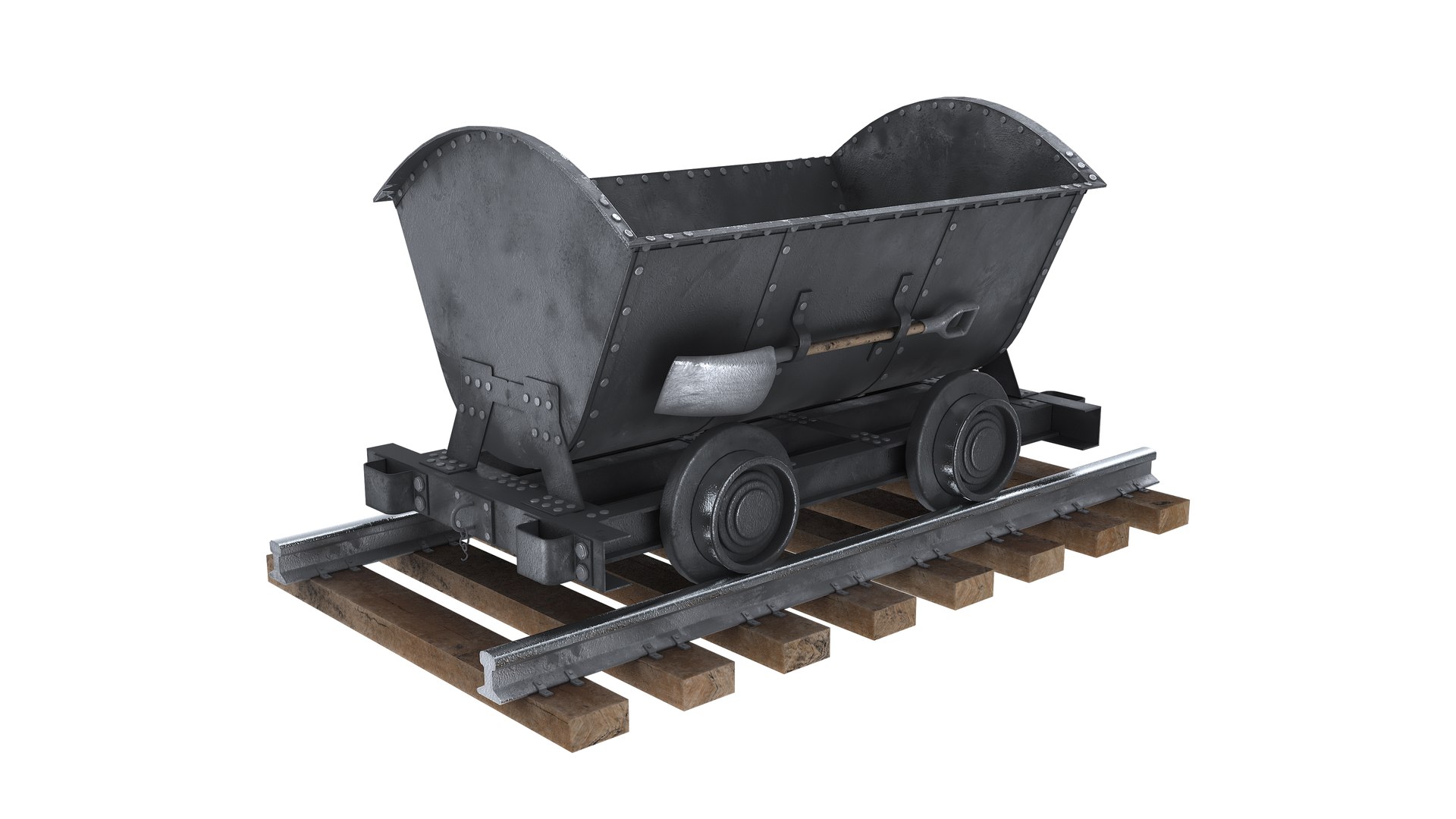 Rail Handcar And Mine Cart 3D Model - TurboSquid 2245274