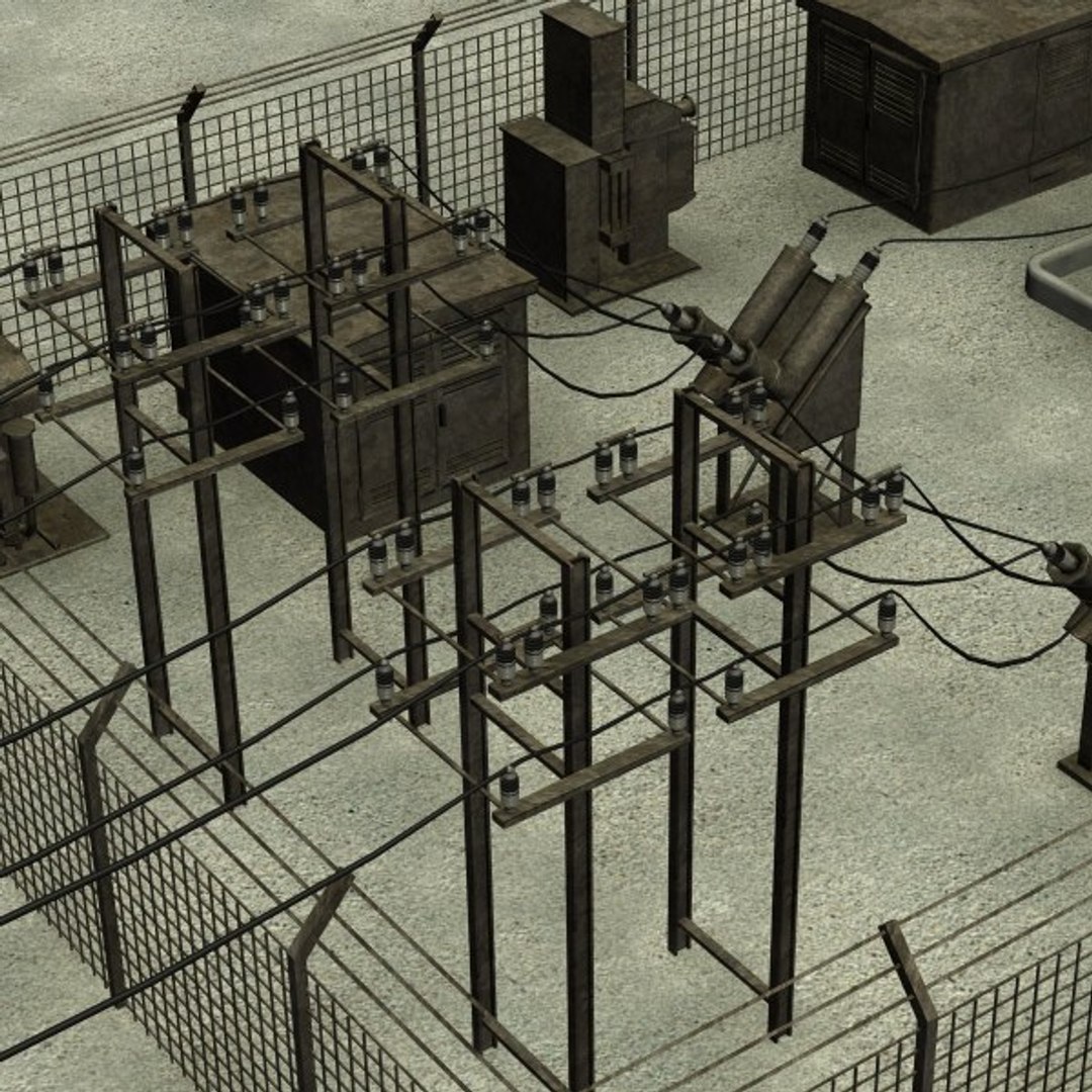 Substation Buildings 3d Model