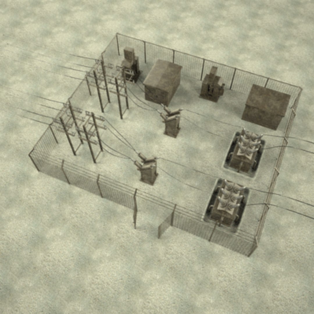 Substation Buildings 3d Model