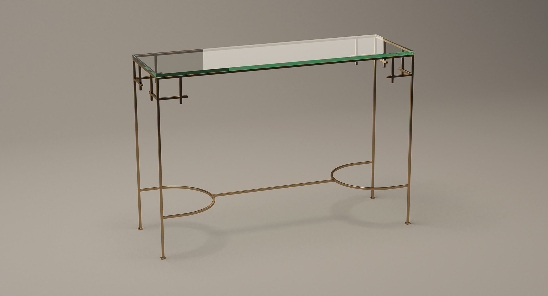 Rectangle Console Table Metal 3D Model - TurboSquid 1393675