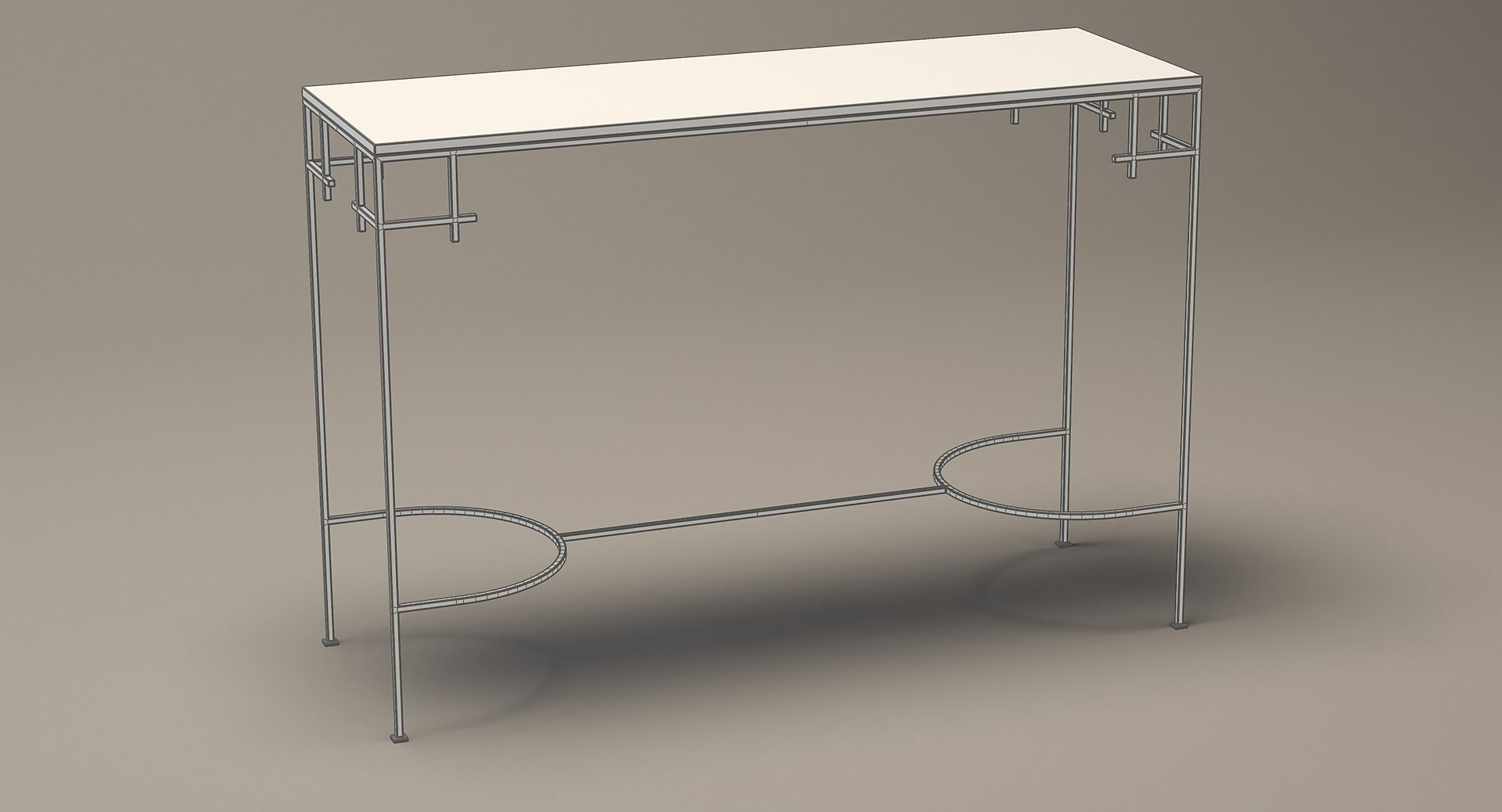 Rectangle Console Table Metal 3D Model - TurboSquid 1393675