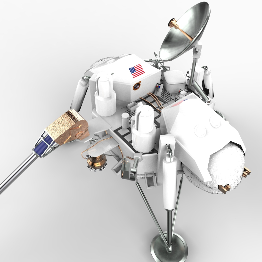viking mars landers probes 3d model