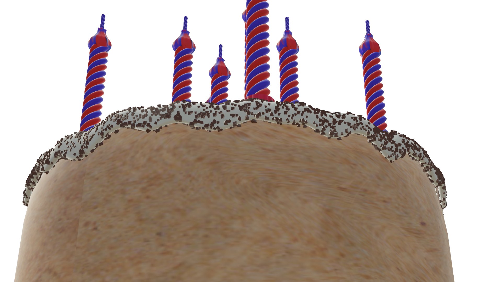Birthday Cake With Candles 3D Model - TurboSquid 1847282