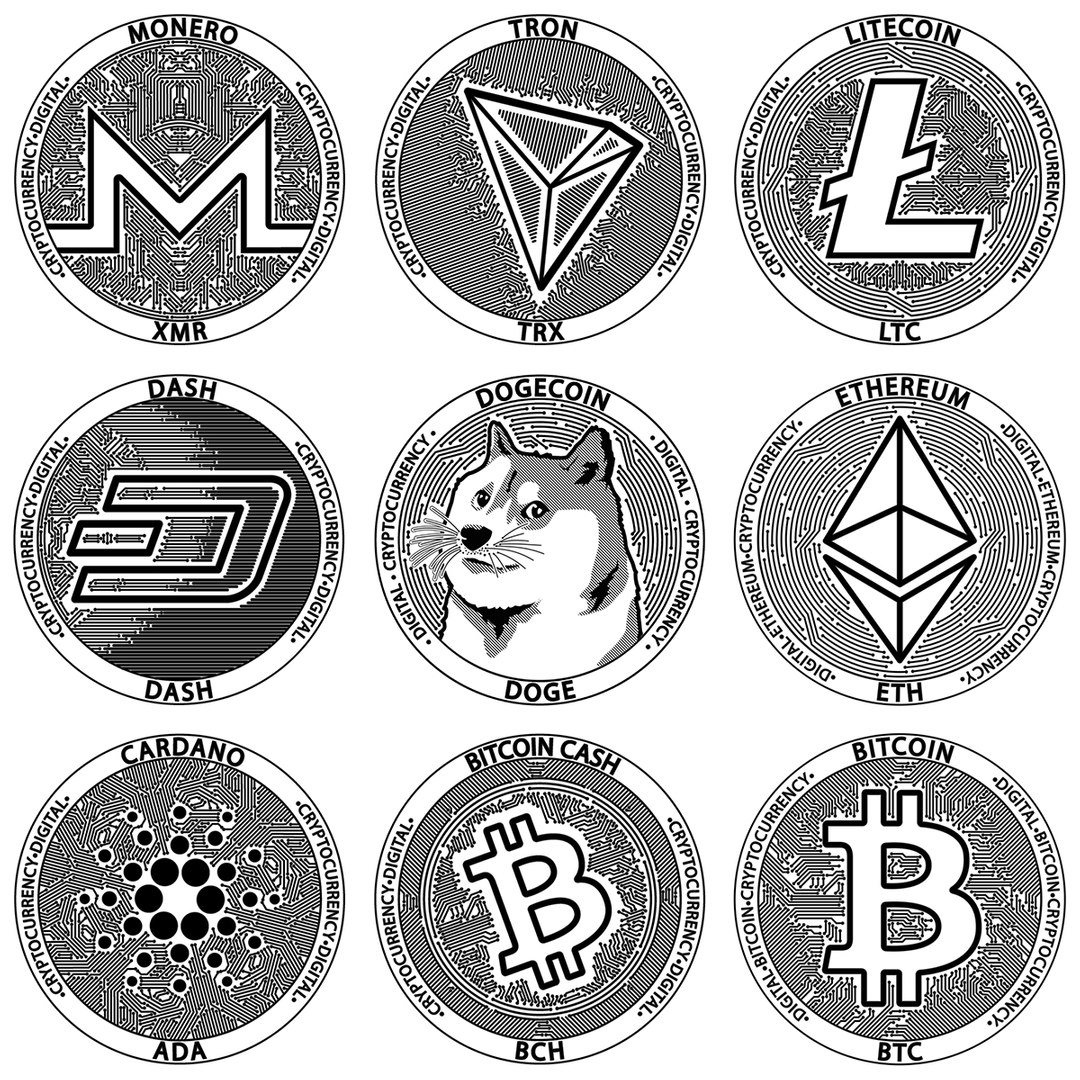 Cryptocurrency Coin Collection Model - TurboSquid 2031745