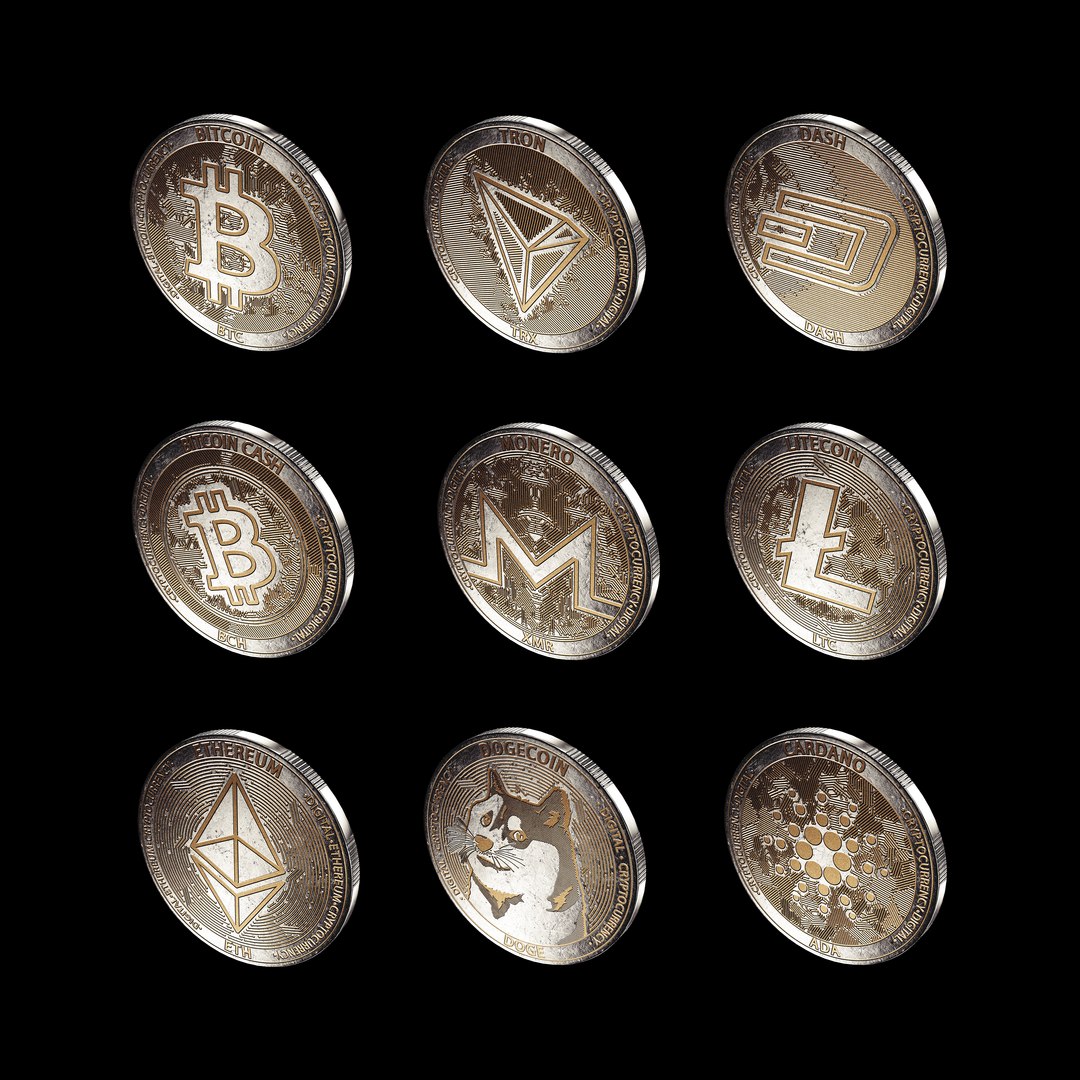 Cryptocurrency Coin Collection Model - TurboSquid 2031745