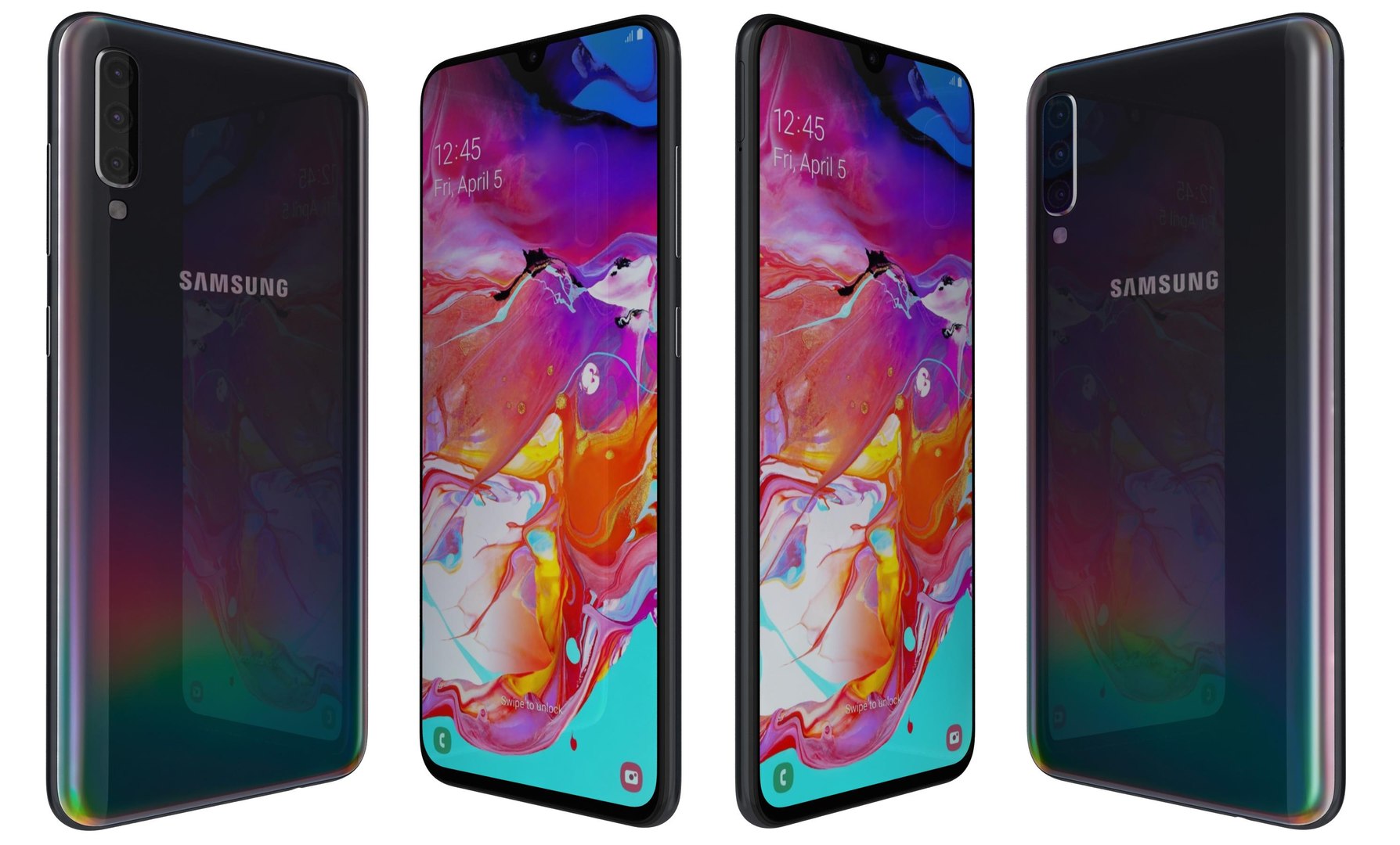 3D model samsung galaxy a70 black - TurboSquid 1397597