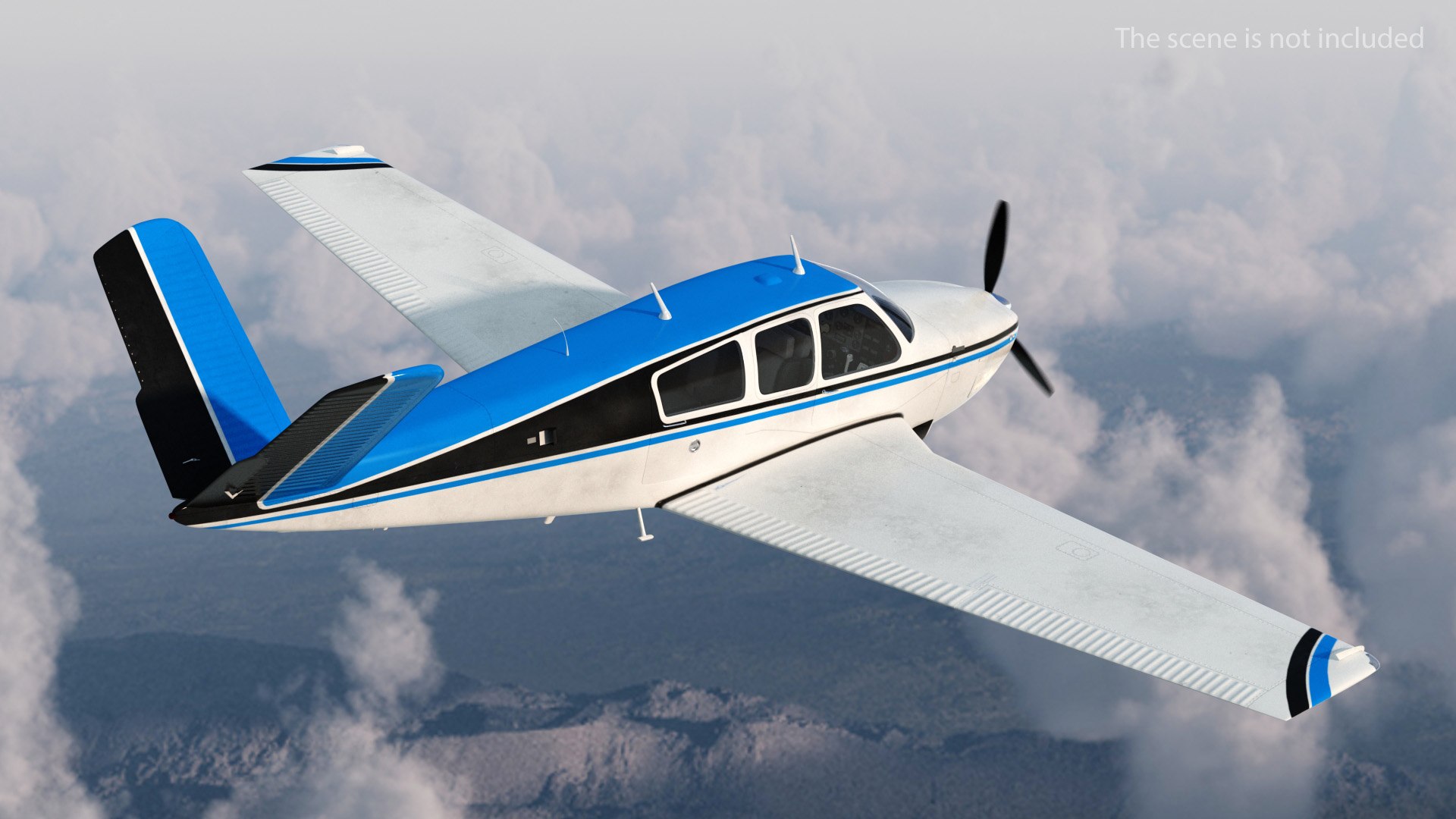Single engine aircraft v model - TurboSquid 1546442