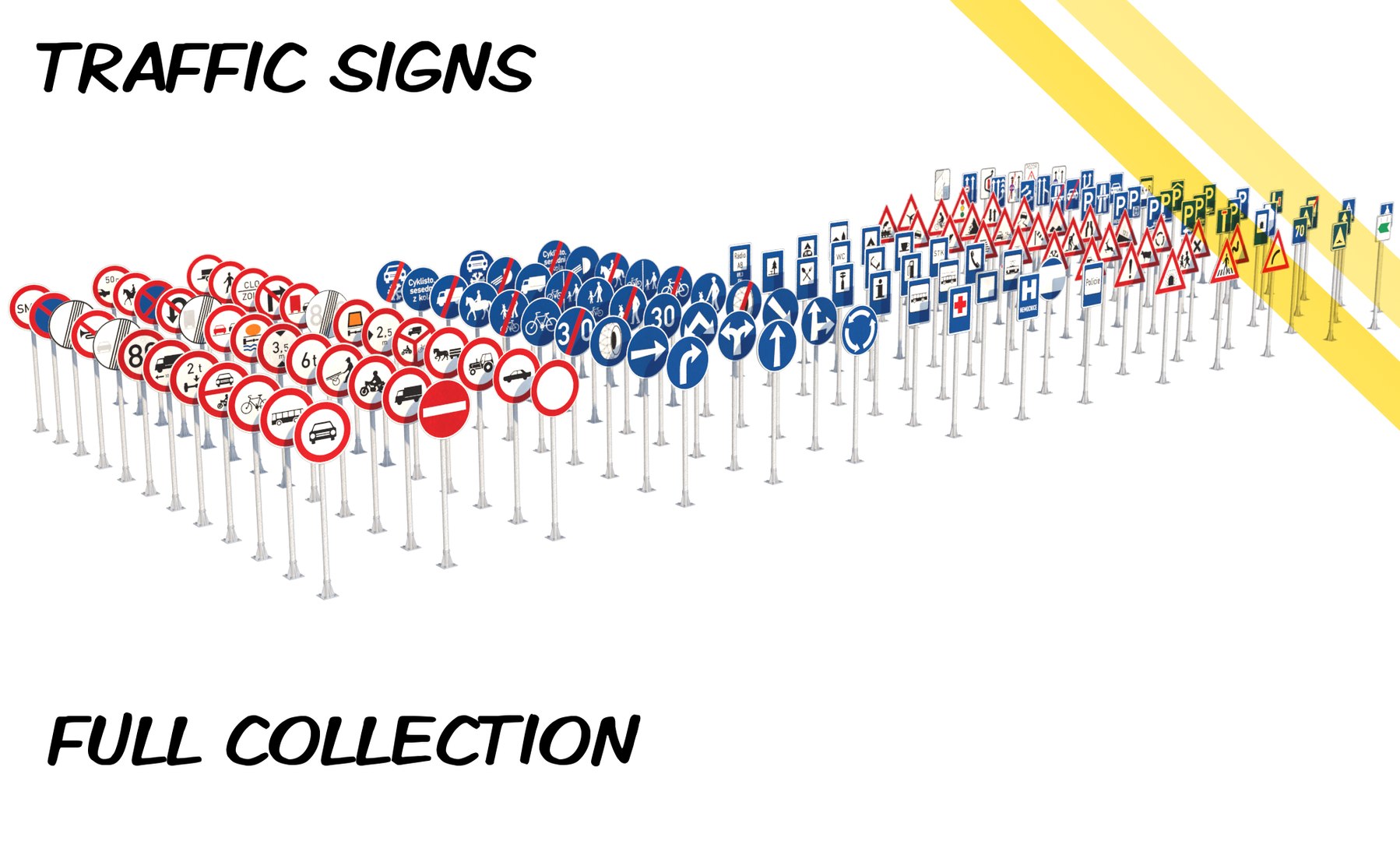 Rhino Czech Traffic Road Signs