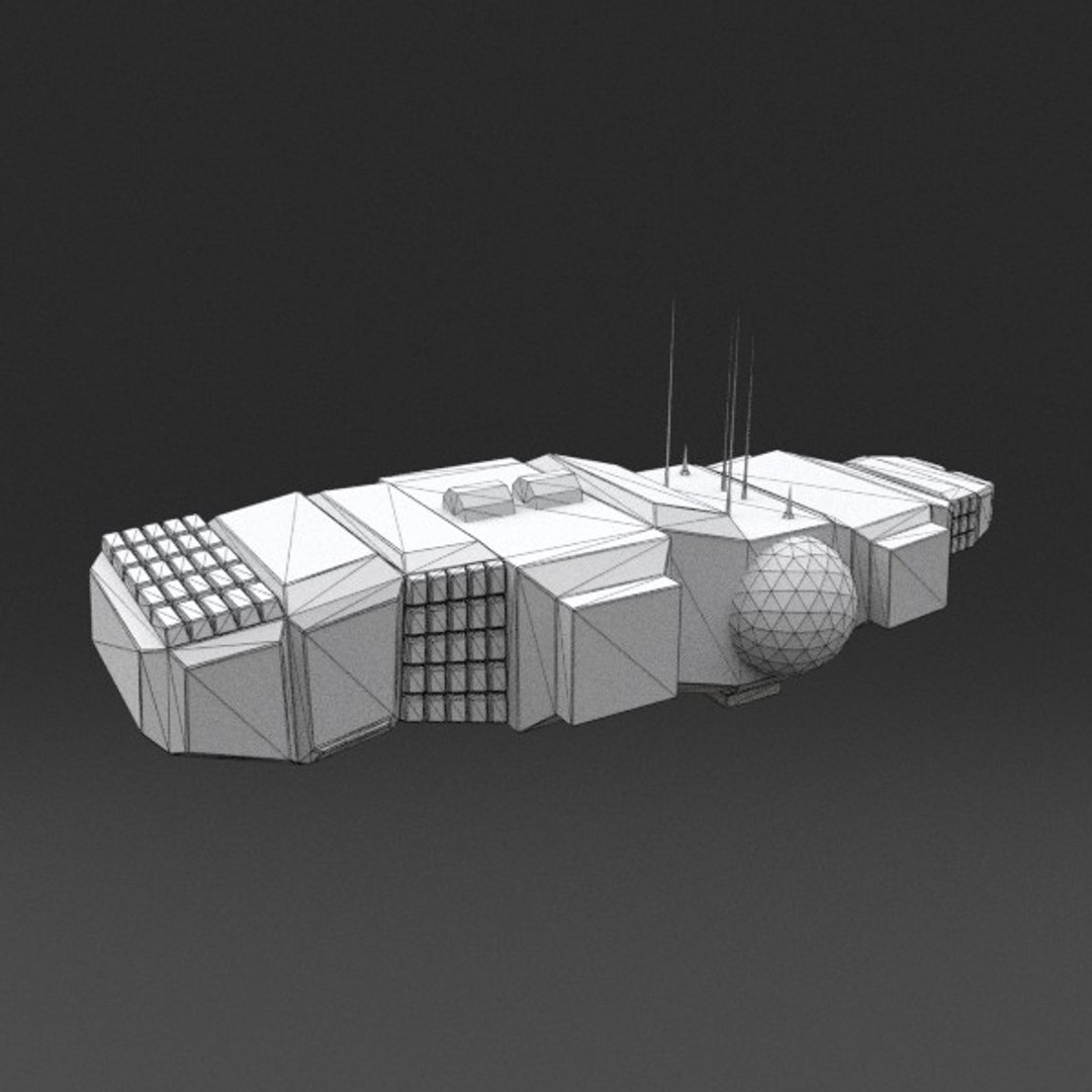 3d Spaceship Pbr Model