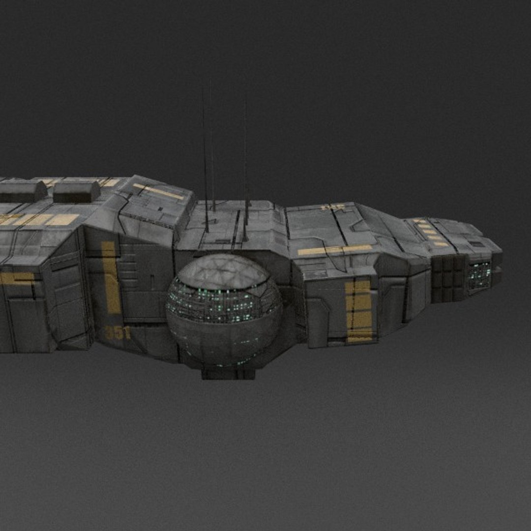 3d Spaceship Pbr Model