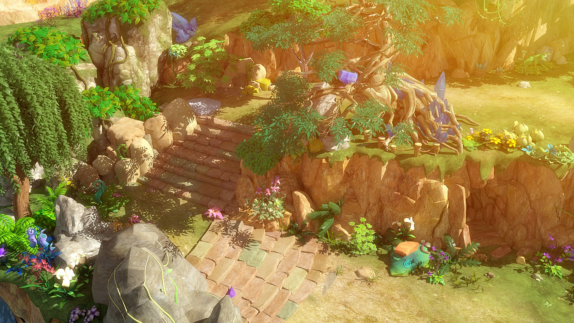 3D scene cartoon trees - TurboSquid 1214100