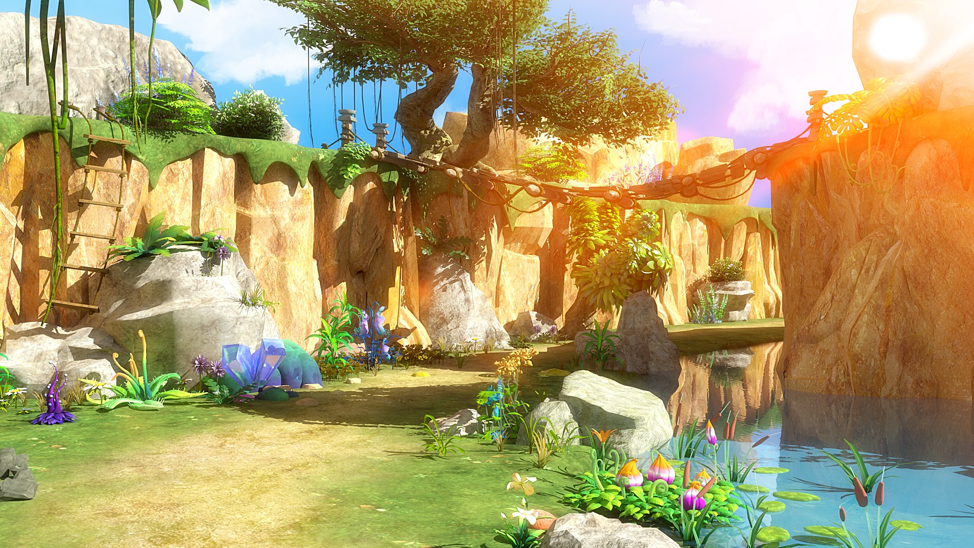 3D Scene Cartoon Trees - TurboSquid 1214100