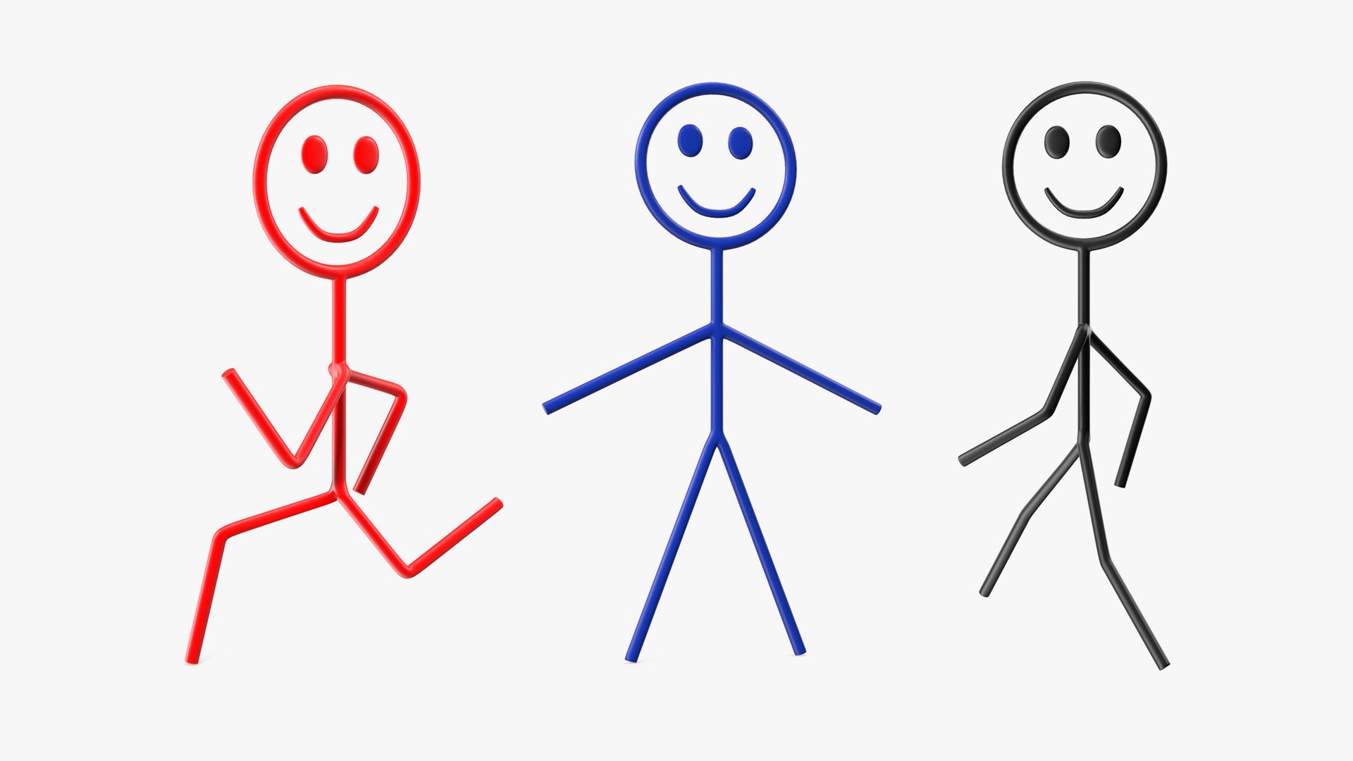 3D Model Cartoon Stickman Collection - TurboSquid 2096341