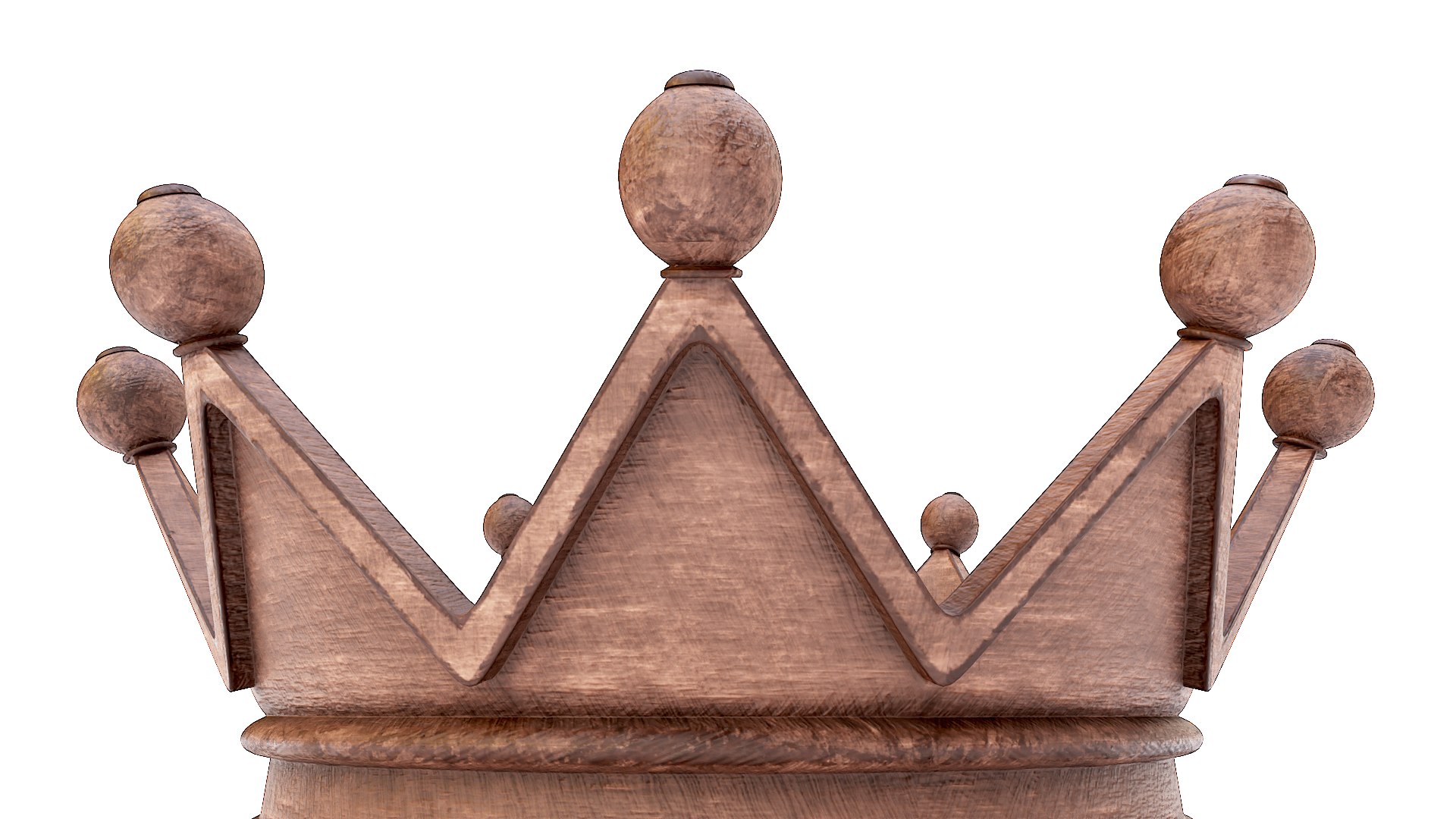 Crown old wooden 3d model 3D model - TurboSquid 1953793