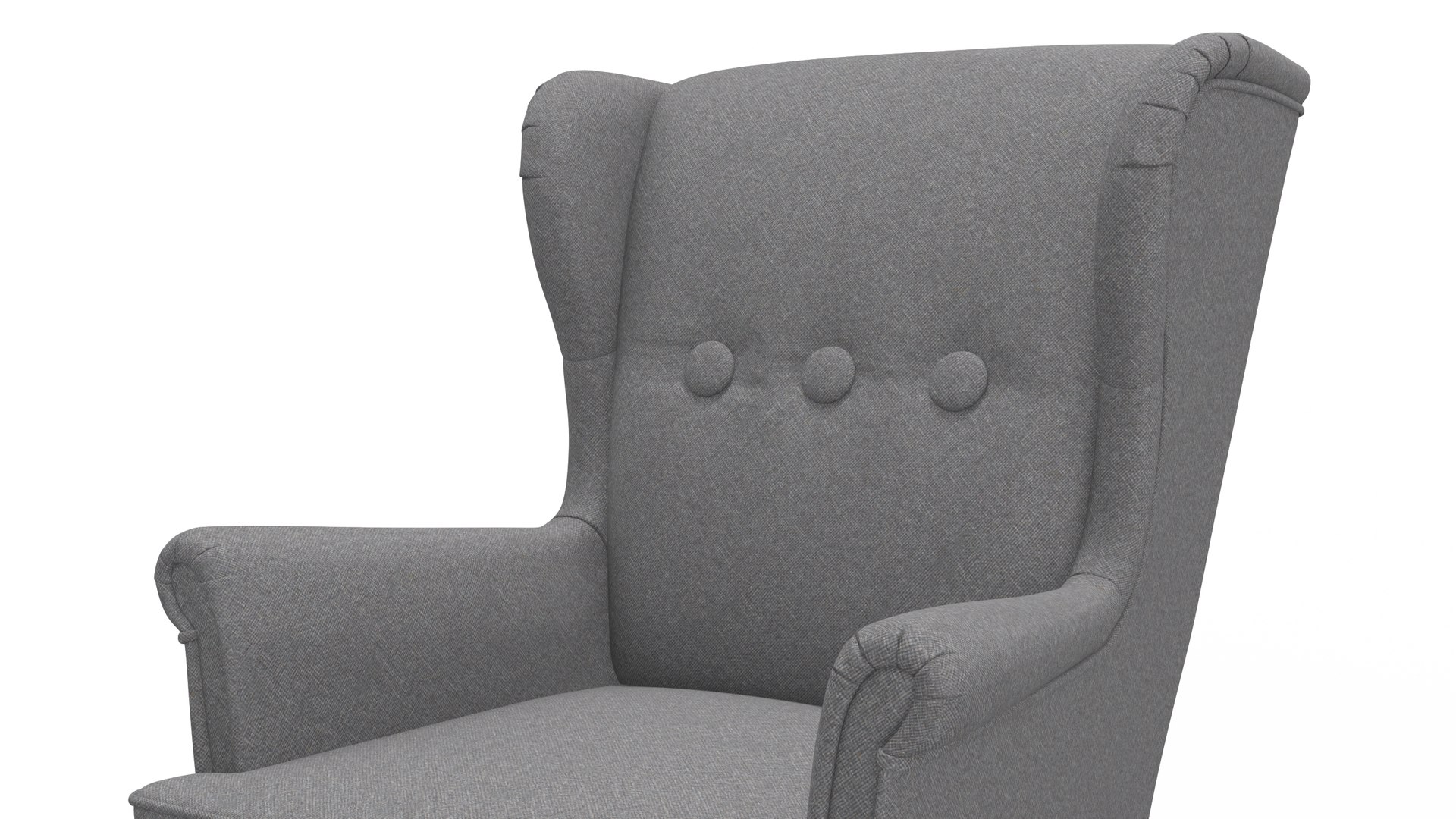 Armchair For Children Room IKEA STRANDMON Grey 3D Model - TurboSquid ...