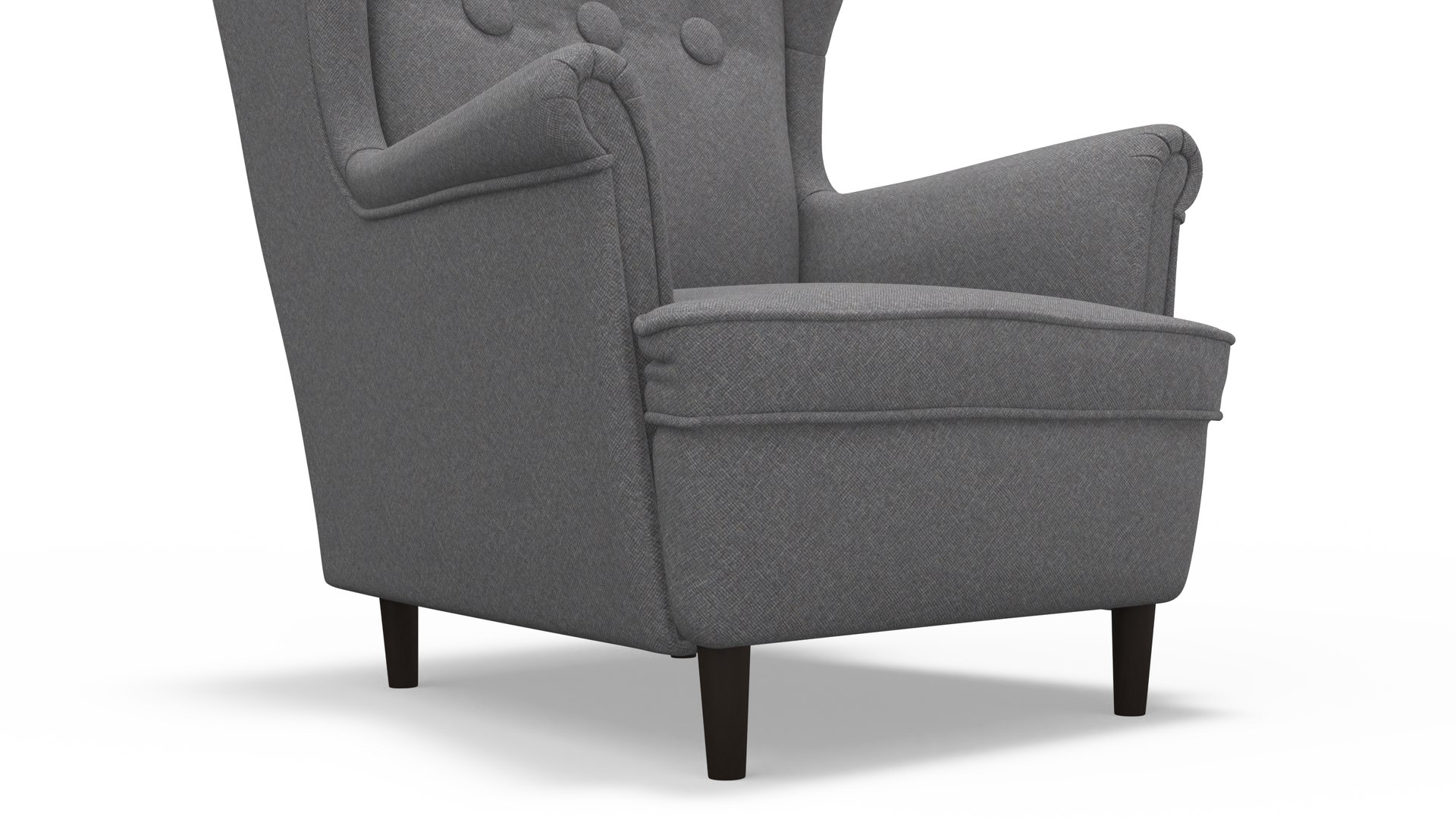 Armchair For Children Room IKEA STRANDMON Grey 3D Model - TurboSquid ...