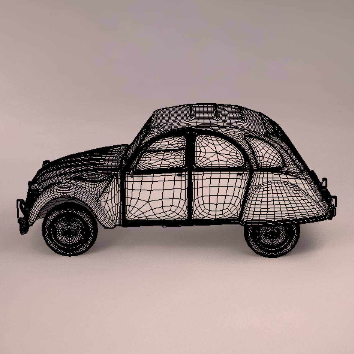 citroen 3cv 3d model