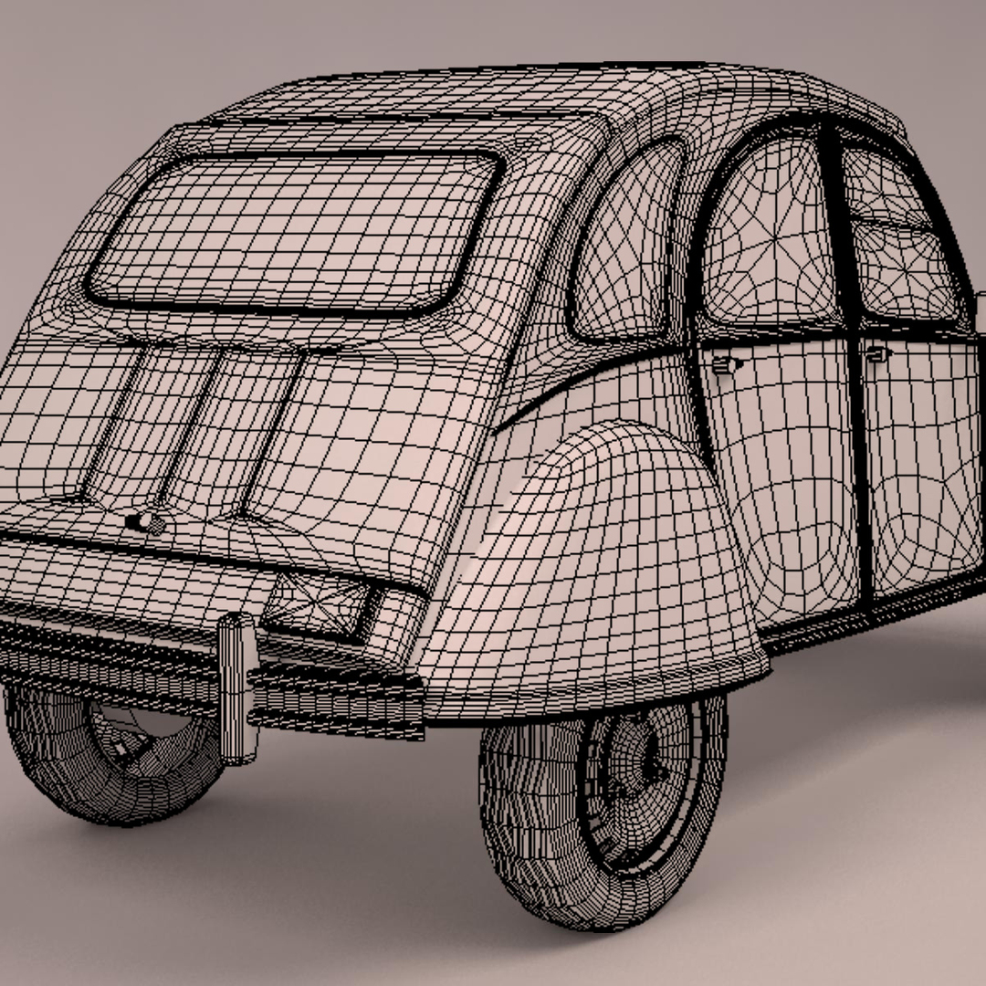 citroen 3cv 3d model