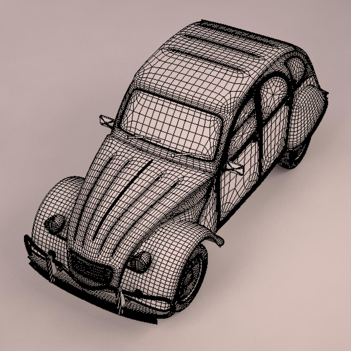 citroen 3cv 3d model