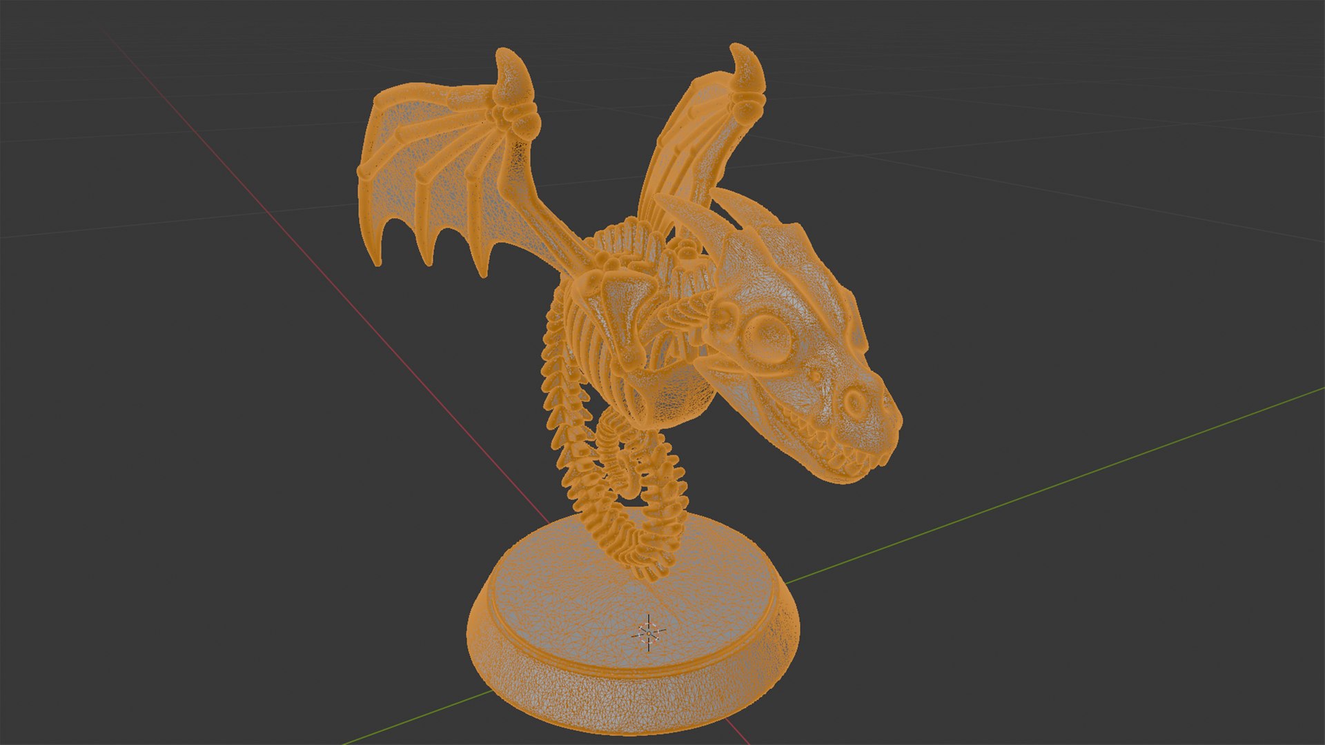 Ancient Bone Dragon Curled Statue 3D Print Model Model - TurboSquid 2478055