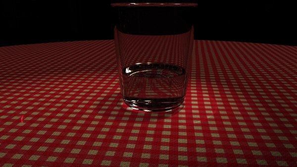 3d realistic glass water