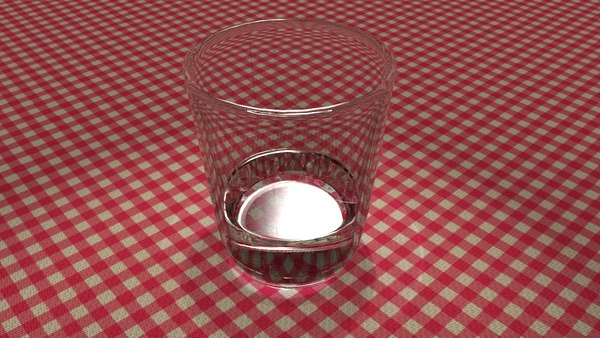 3d realistic glass water
