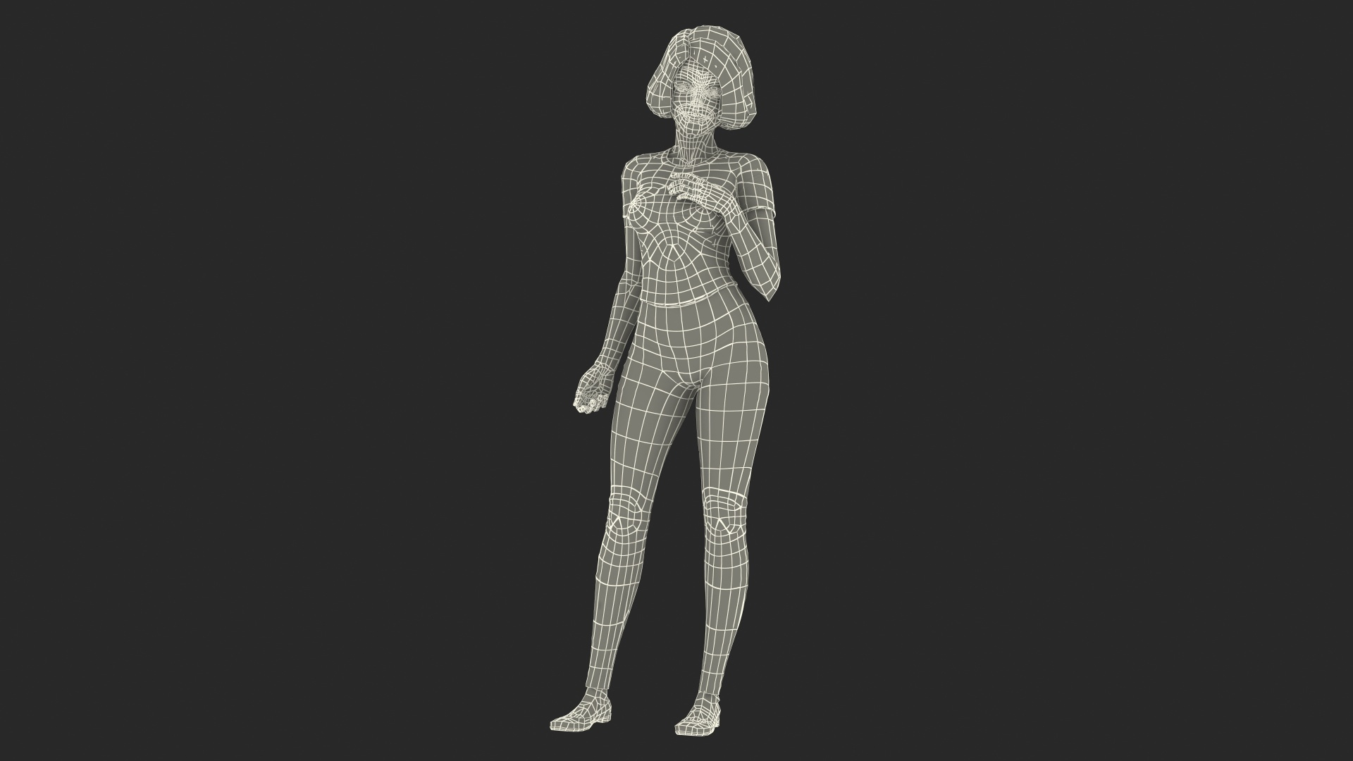 3D Model Cartoon Young Girl Standing - TurboSquid 1439574