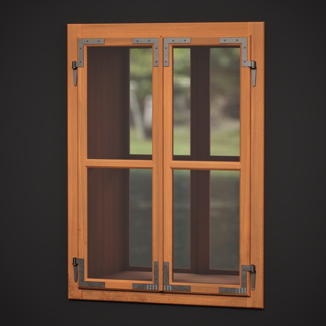 Wood Window 2 model - TurboSquid 2163487