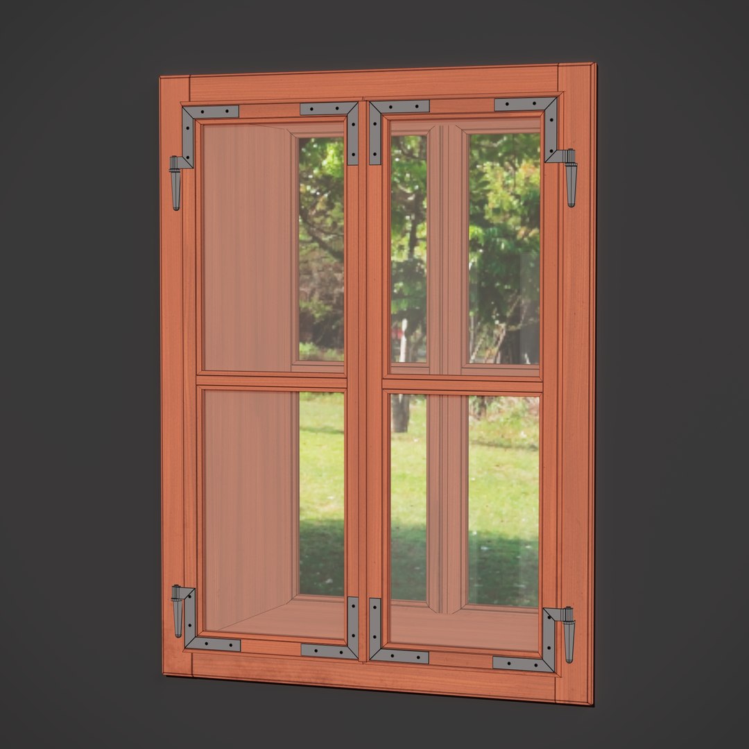 Wood Window 2 model - TurboSquid 2163487