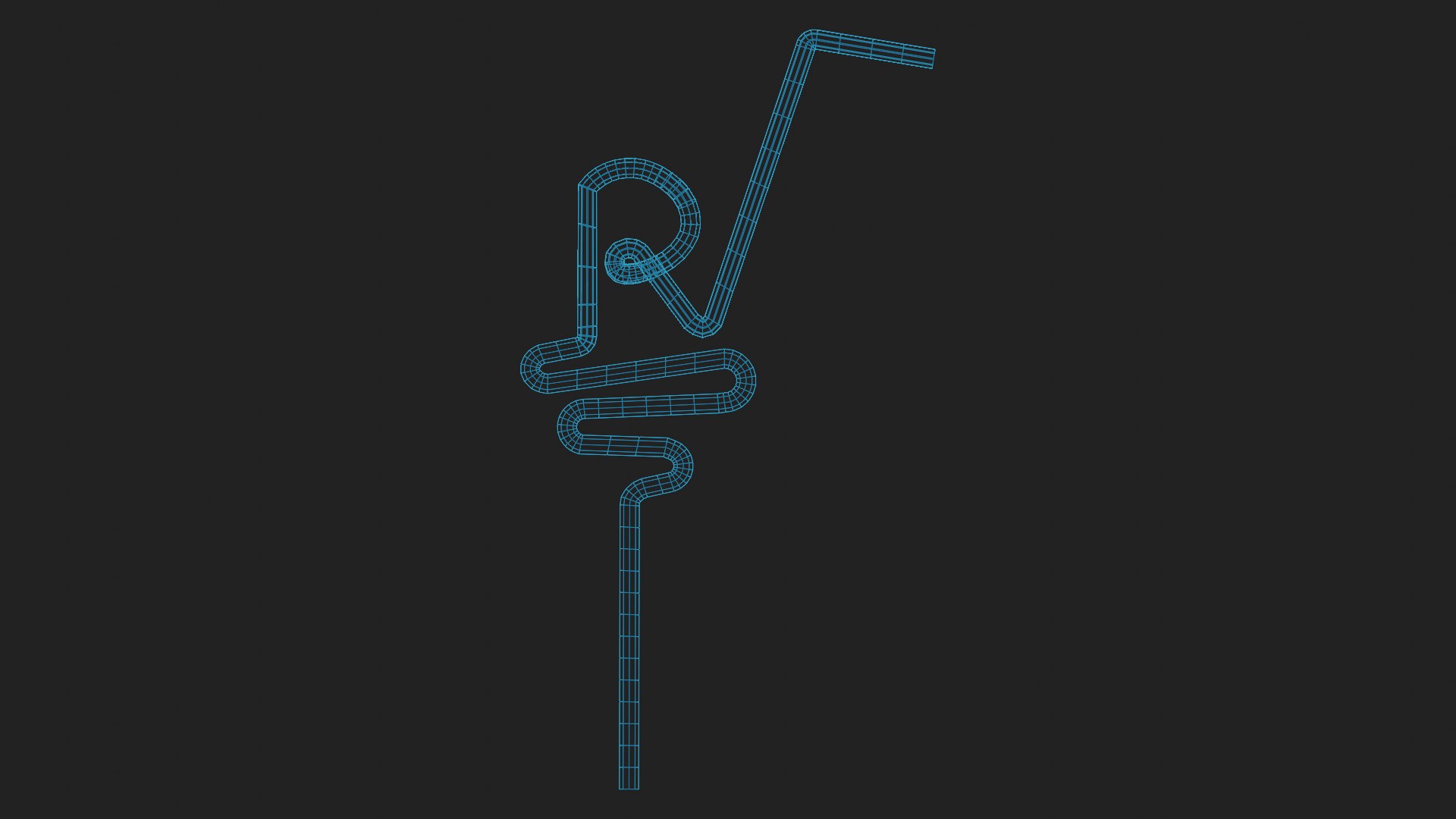 Crazy Straw Letter R 3D - TurboSquid 1801313