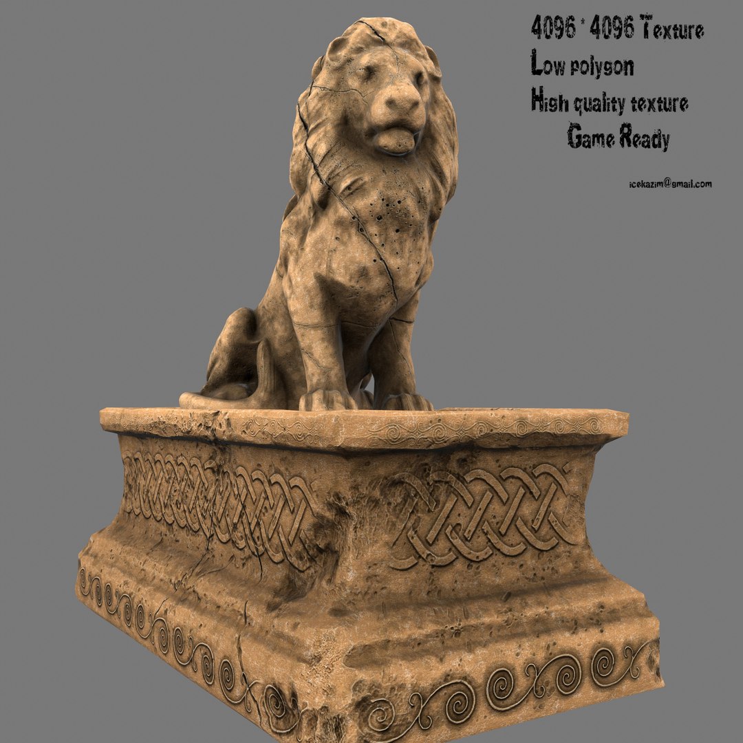 Lion Base 3D Model - TurboSquid 1195595