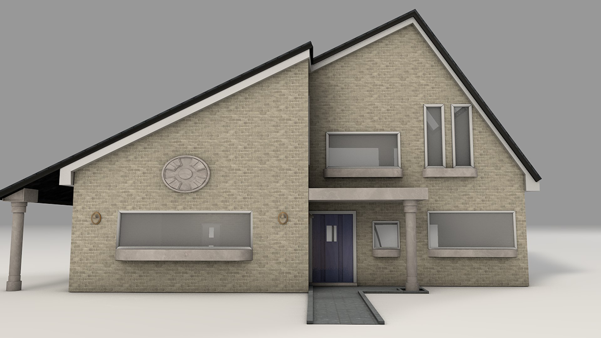 3d C4d Housing Rustic