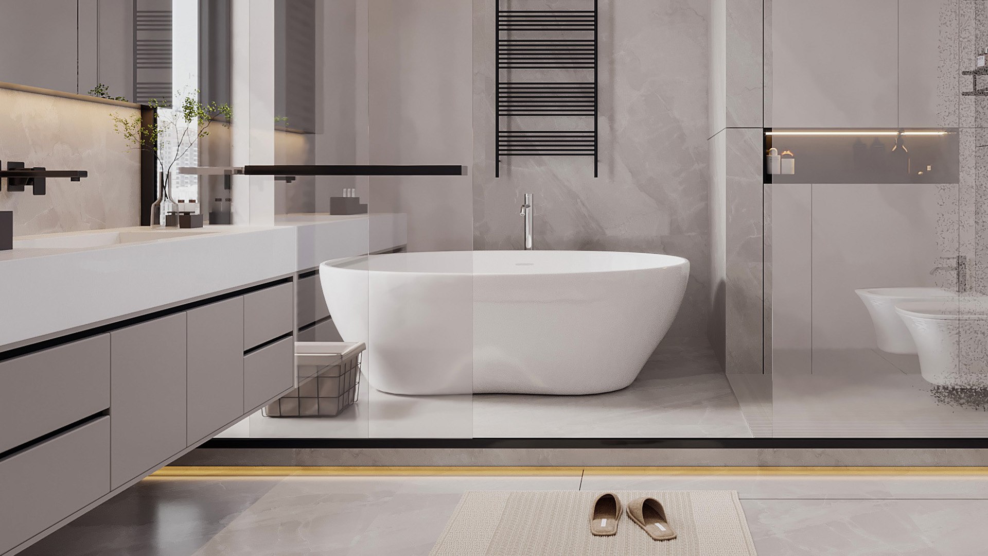 3D Modern bathroom model - TurboSquid 2070755